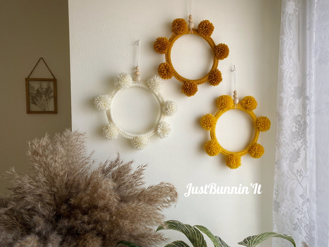 Boho Sun Nursery Decor, Sun Wall Art Hanging, Boho Sunshine Wall Art ...