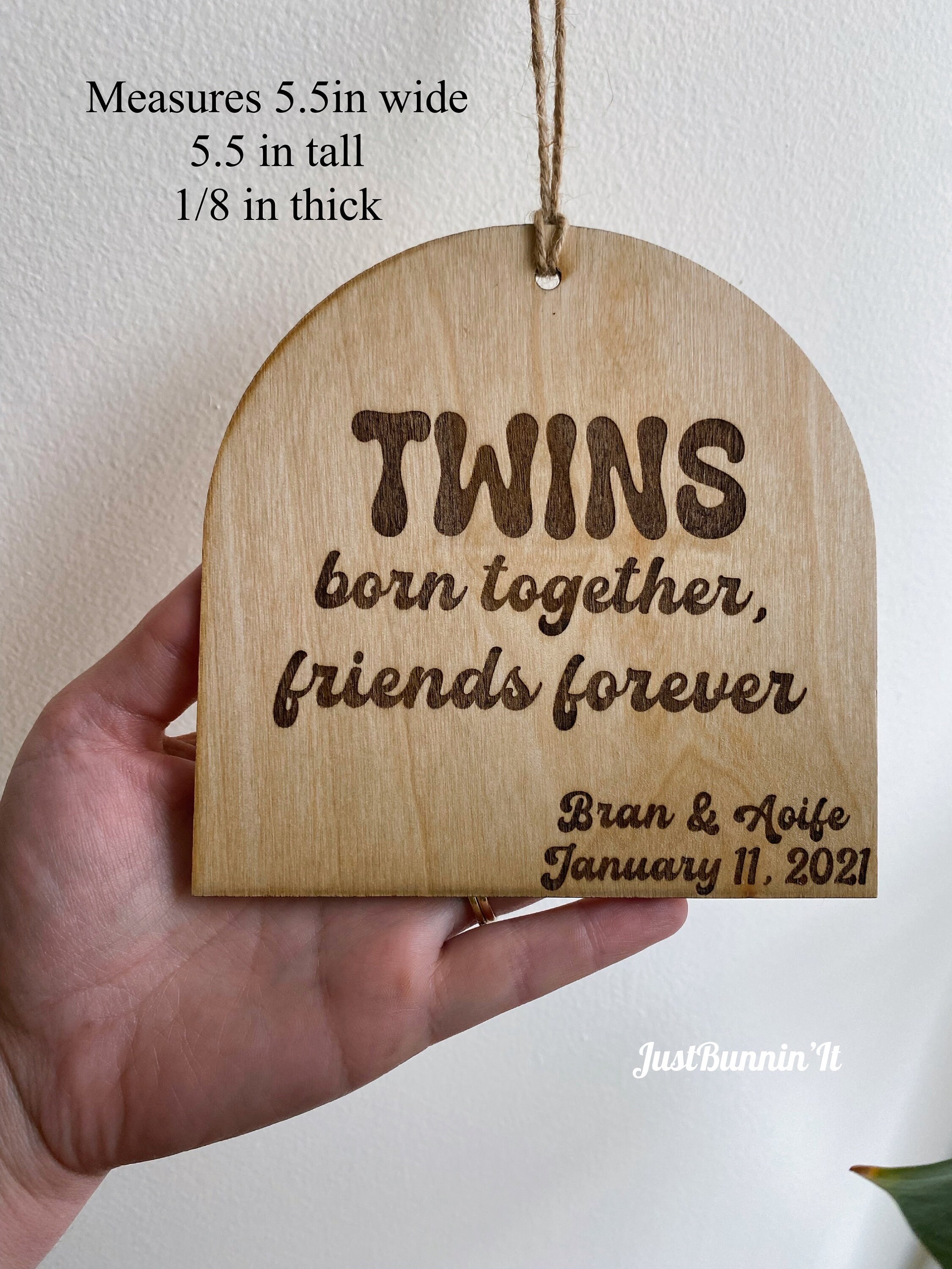 Custom Twins Sign Wall Hanging, Twins Baby Gift, Twins Wall Art, Twins ...