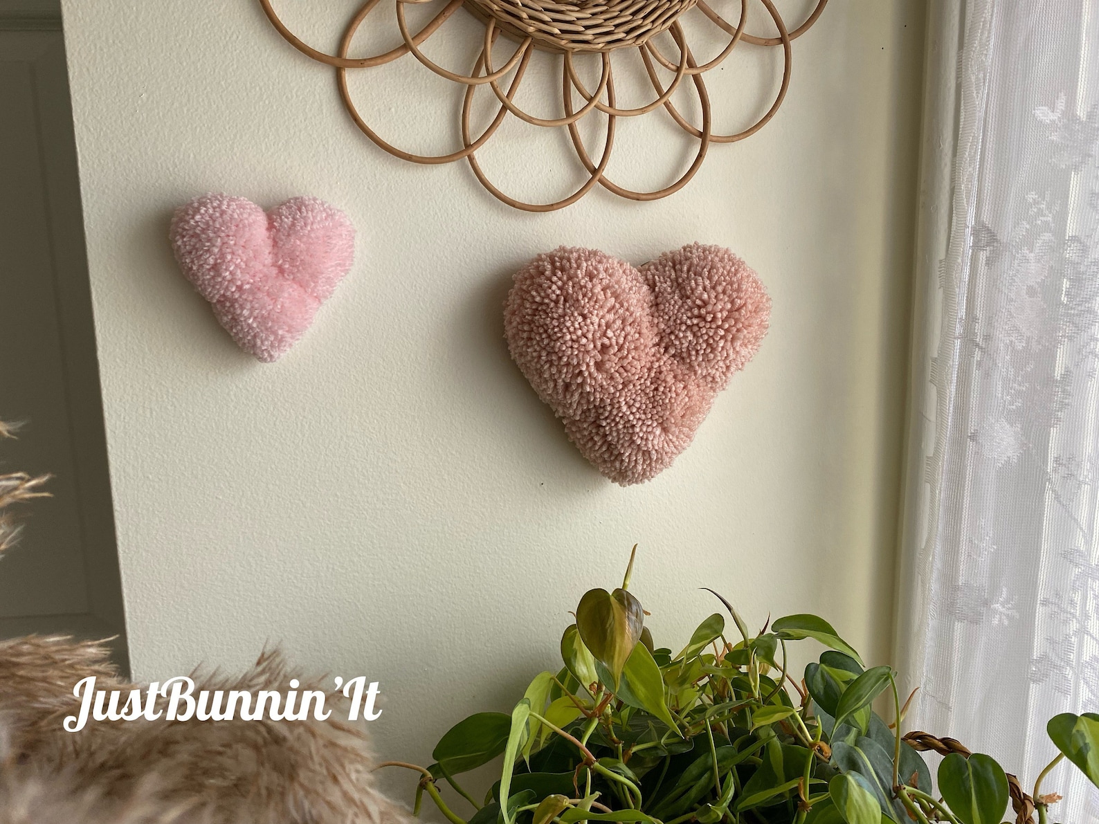 Retro Decor Heart Wall Hanging Boho Nursery Decor Girl Heart - Etsy