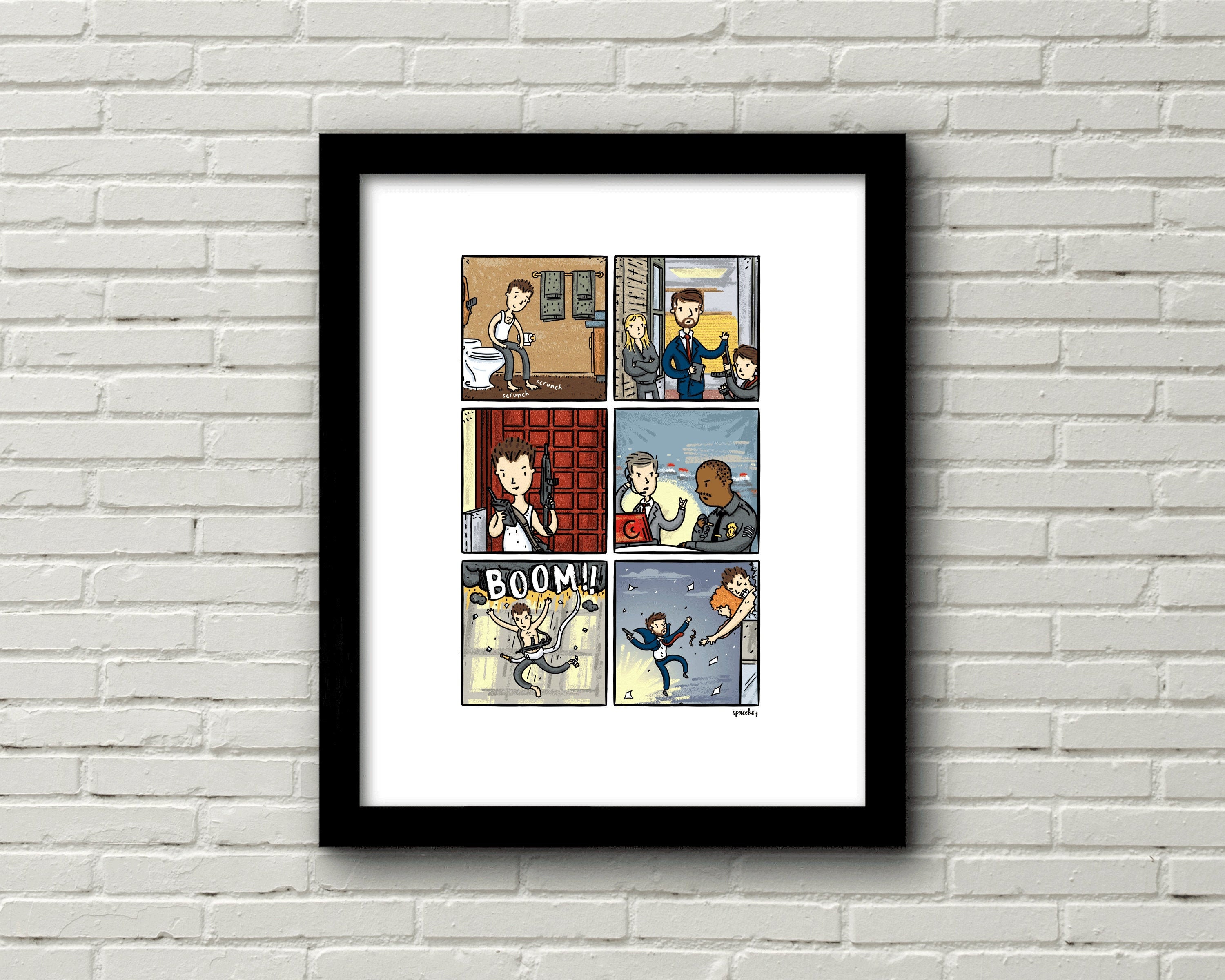 Yippee-ki-yay Comic Strip Artwork - Etsy