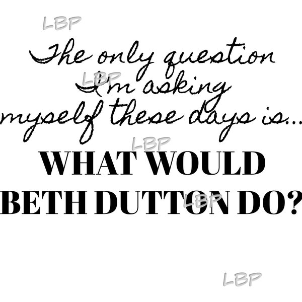 Beth Dutton Svg - Etsy