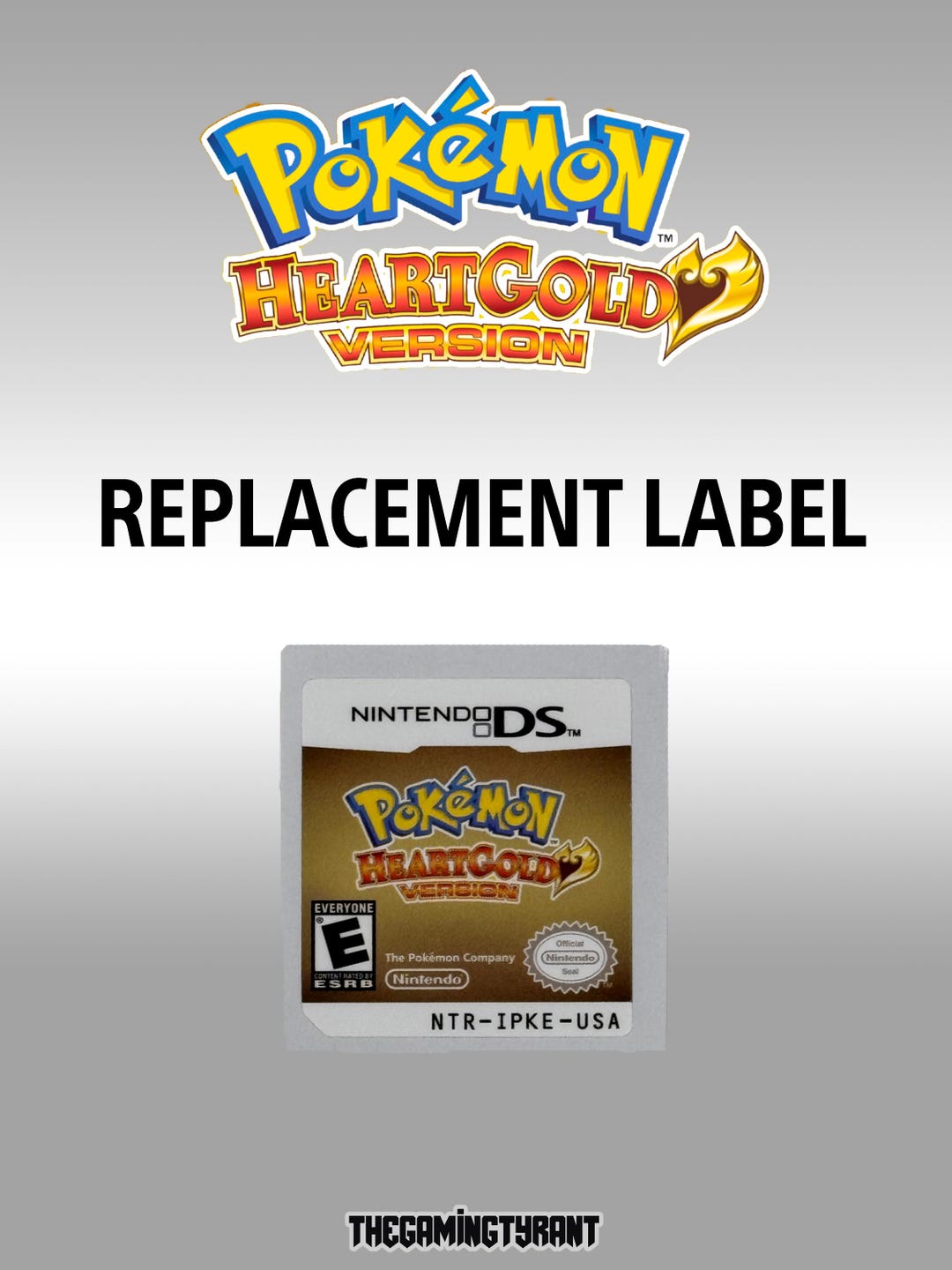 Pokemon Heartgold Replacement Label - Etsy
