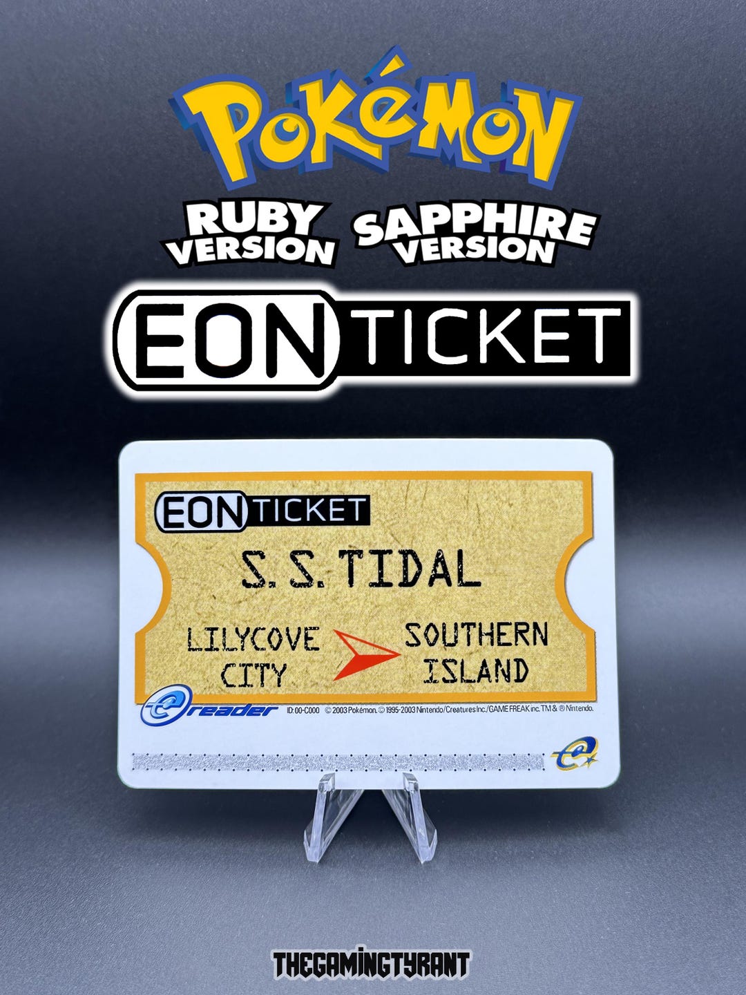 Eon Ticket - Pokemon Ruby & Sapphire E-reader Custom Card (read ...