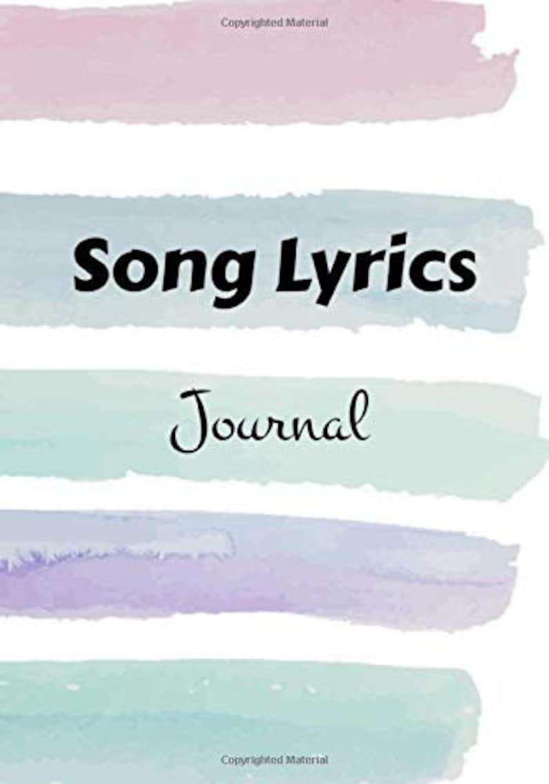 Song Lyrics Journal Songwriting Notebook Blank Lined Rhyming | Etsy