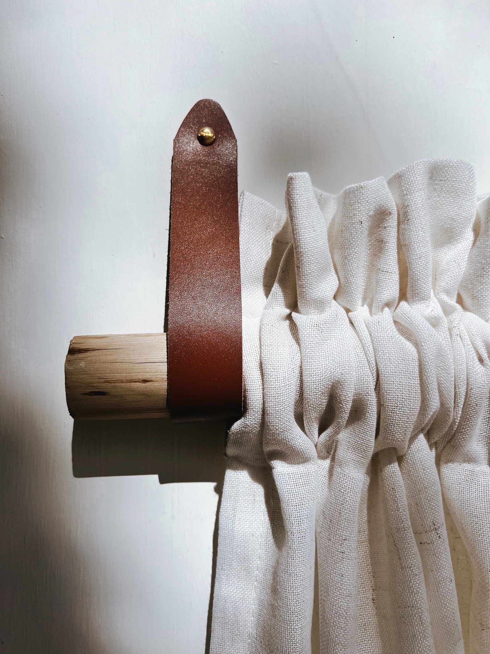 Vegan Leather Strap, Faux Leather Strap, Leather Curtain Rod Holder ...