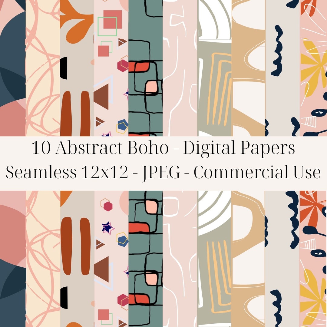 Abstract Seamless Digital Papers, Instant Download, Wrapping Paper ...