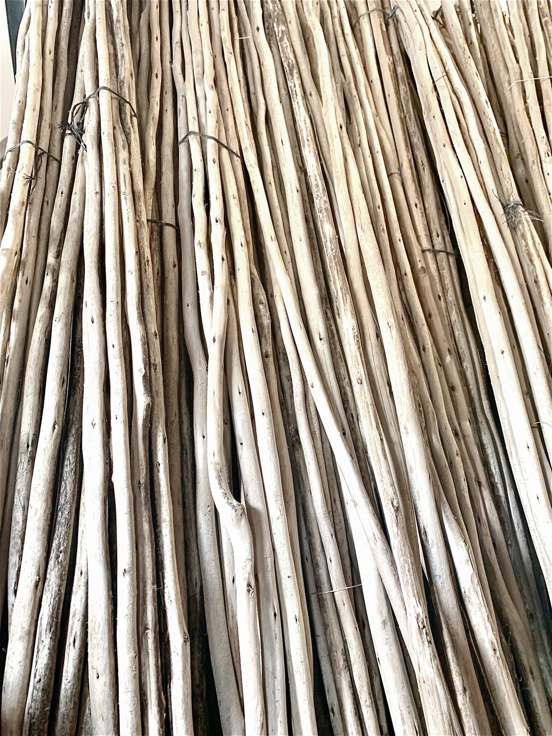 6FT Wood Pole, Eucalyptus Wood, Driftwood, Bulk Driftwood, Wood Dowel ...