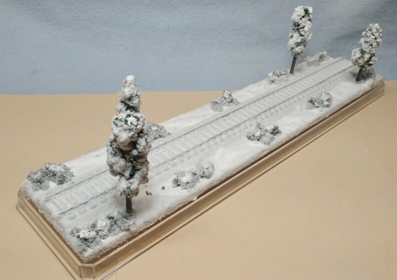 HO Scale 16 Single Track winter Snow Scene - Etsy