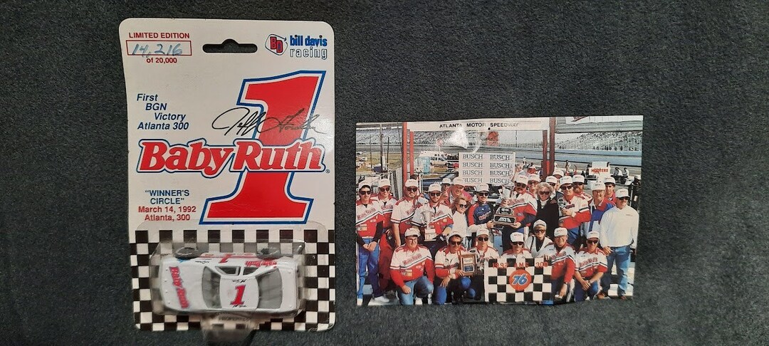 NASCAR -JEFF GORDON - 1:64 Diecast Car- Baby Ruth #1 & Postcard Ltd ...
