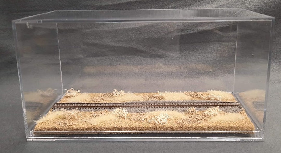 Z Scale 8" Single Track " Desert Scene" DISPLAY CASE - Etsy