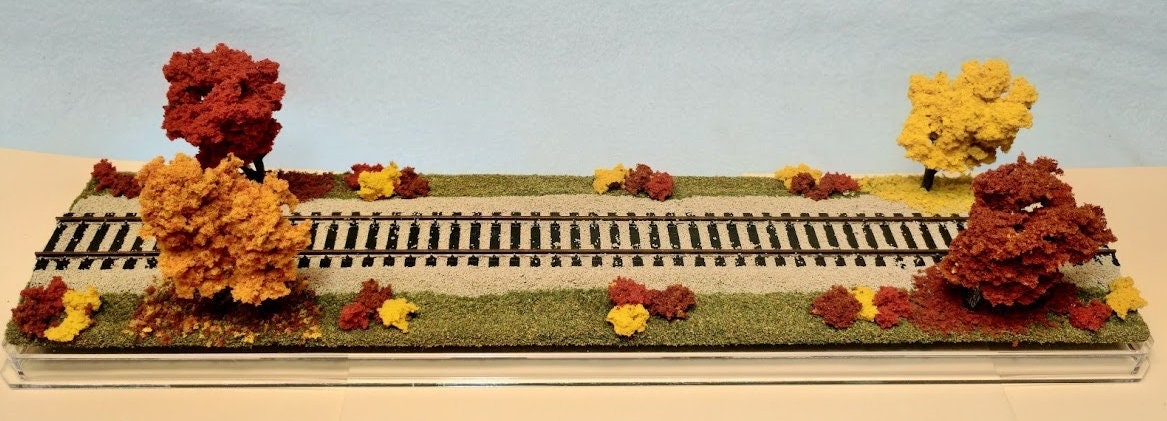HO Scale 16" Single Track " Fall Foliage Scene" DISPLAY CASE - Etsy