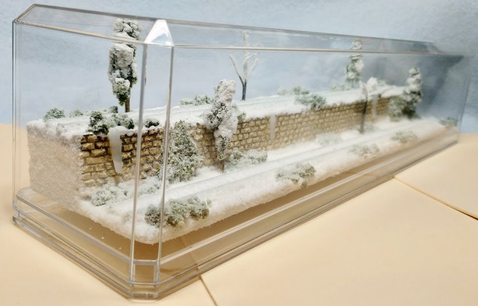 N Scale 16" 2-level Track "winter Snow Scene" DISPLAY CASE - Etsy UK