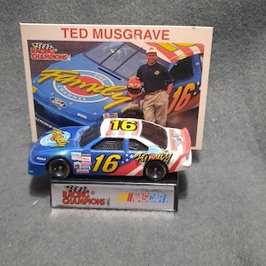 NASCAR - TED MUSGRAVE #16- 1:64 Diecast Car & Racecard W/stand - Etsy