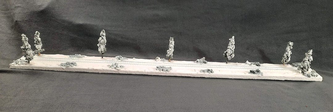 HO Scale 36" Single Track Diorama Train Display -"winter Snow Scene" - Etsy