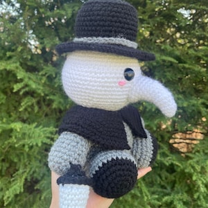 Crochet Plague Doctor Nurse PATTERN Glowing Lantern Goth Decor Death ...