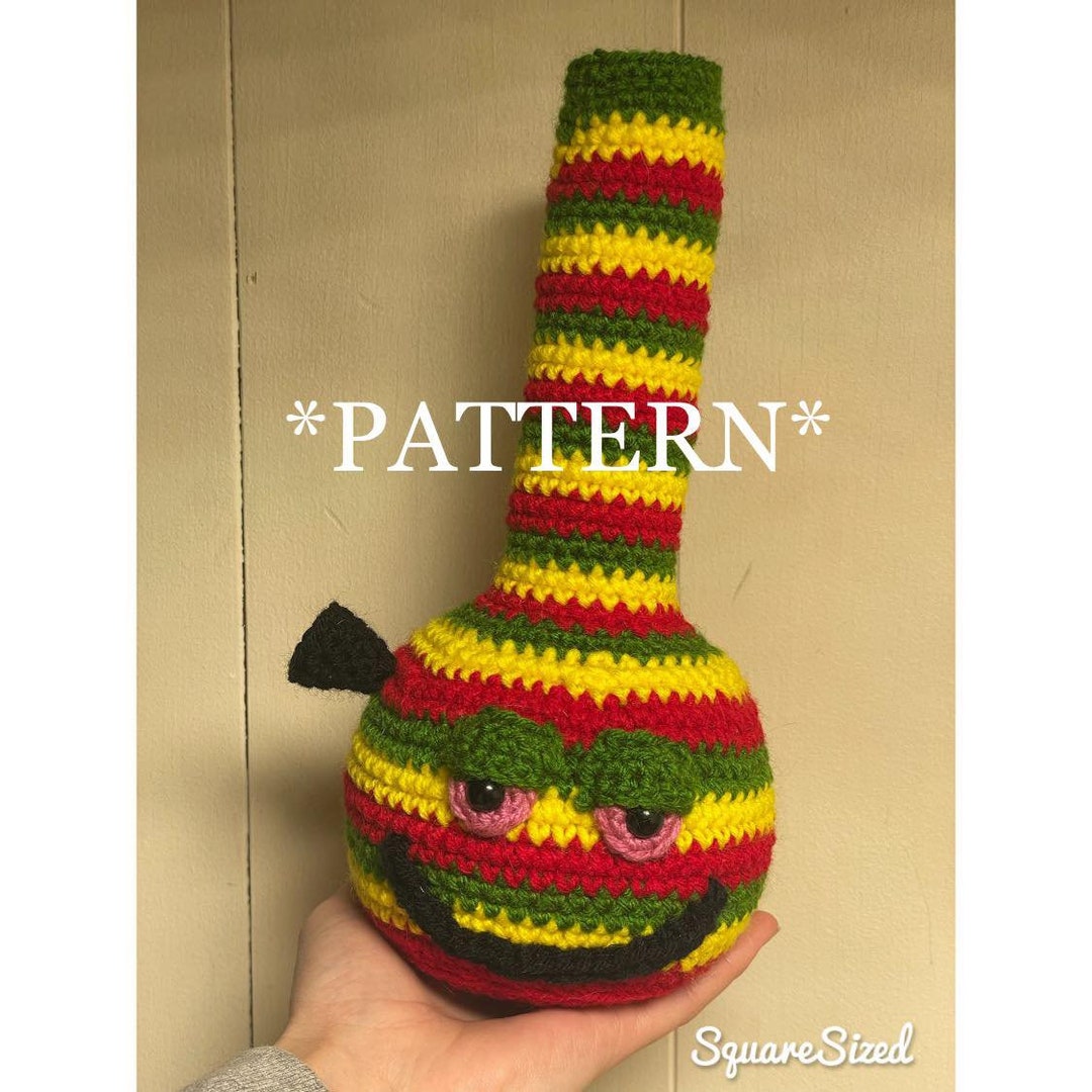Crochet Bong Pattern | Bong Buddy Crochet Pattern | 420 Friendly | Weed ...