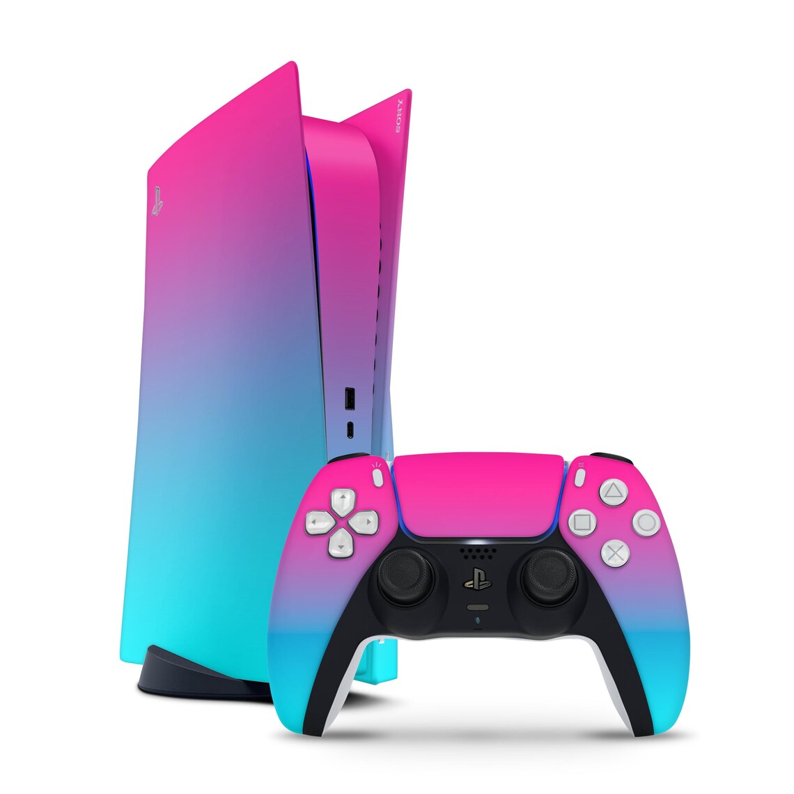 Neon Gradient Skin for Sony Playstation PS 5 Digital Gaming - Etsy
