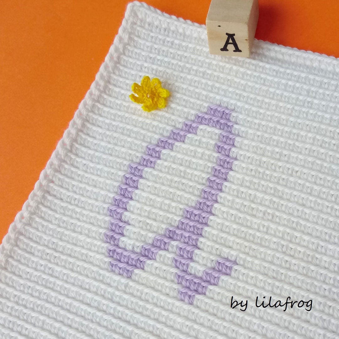 Tapestry Crochet Letter A Pattern: Alphabet DIY Tutorial (PDF Download ...