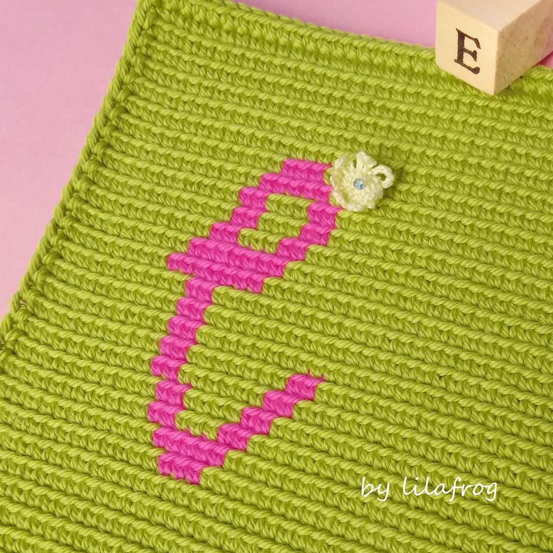 Tapestry Crochet Letter E PATTERN: Alphabet DIY Tutorial (PDF Download ...