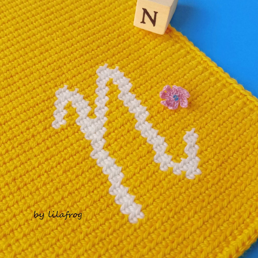 Tapestry Crochet Letter N Pattern: Alphabet DIY Tutorial (PDF Download ...