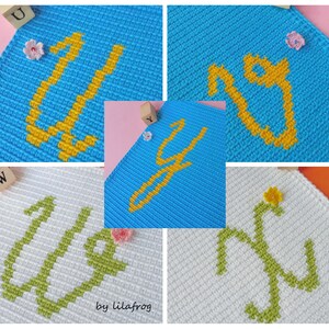 Tapestry Crochet Letter N Pattern: Alphabet DIY Tutorial (PDF Download ...