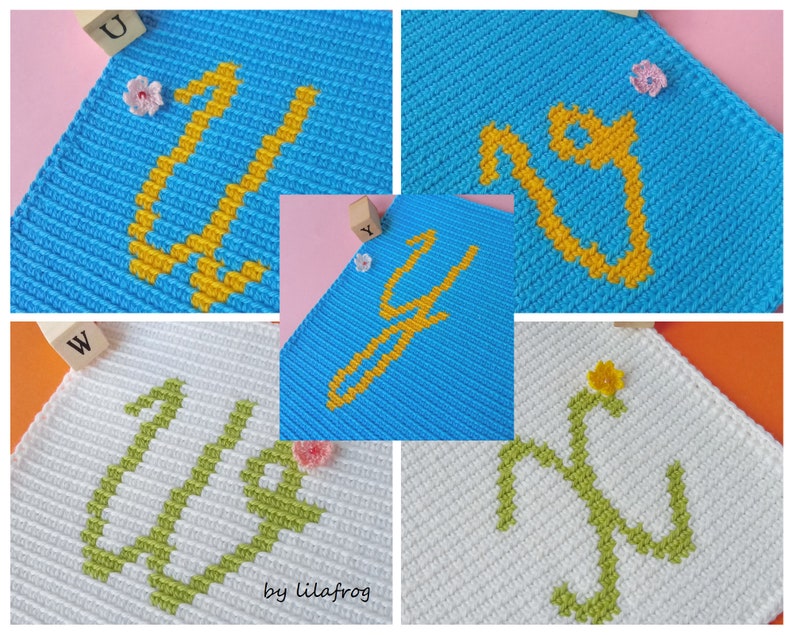 Tapestry Crochet Letter N Pattern: Alphabet DIY Tutorial (PDF Download ...