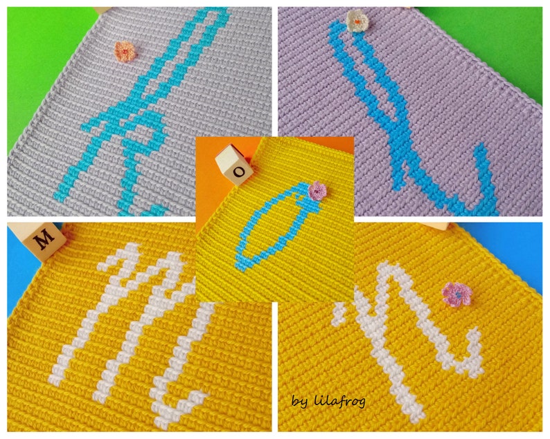 Tapestry Crochet Letter N Pattern: Alphabet DIY Tutorial (PDF Download ...