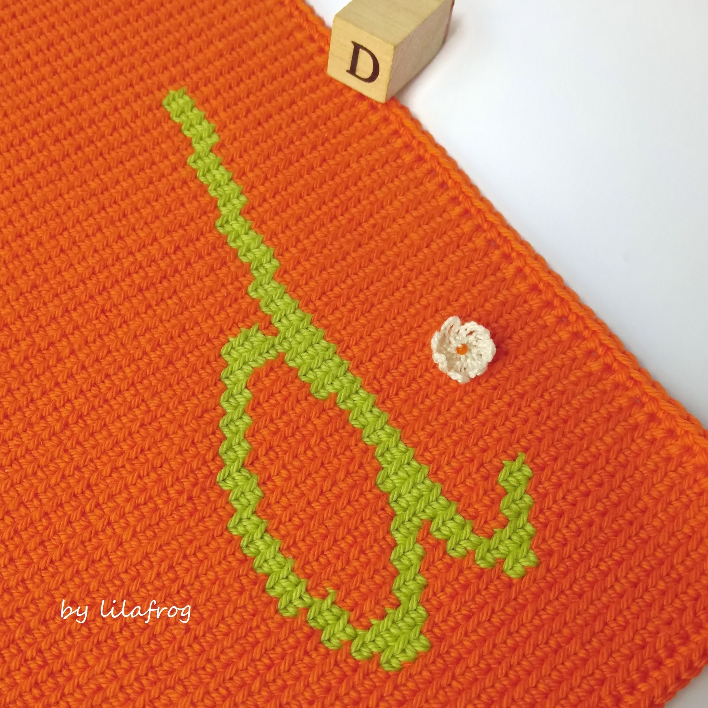 Tapestry Crochet Letter D Pattern: Alphabet DIY Tutorial (PDF Download ...