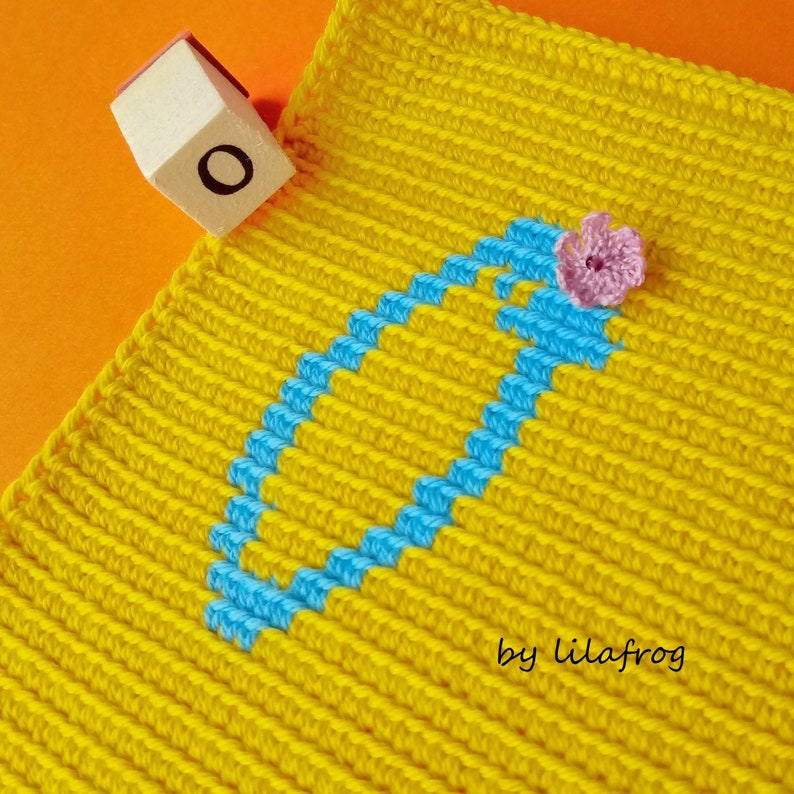 Tapestry Crochet Letter O PATTERN: Alphabet DIY Tutorial (PDF Download ...