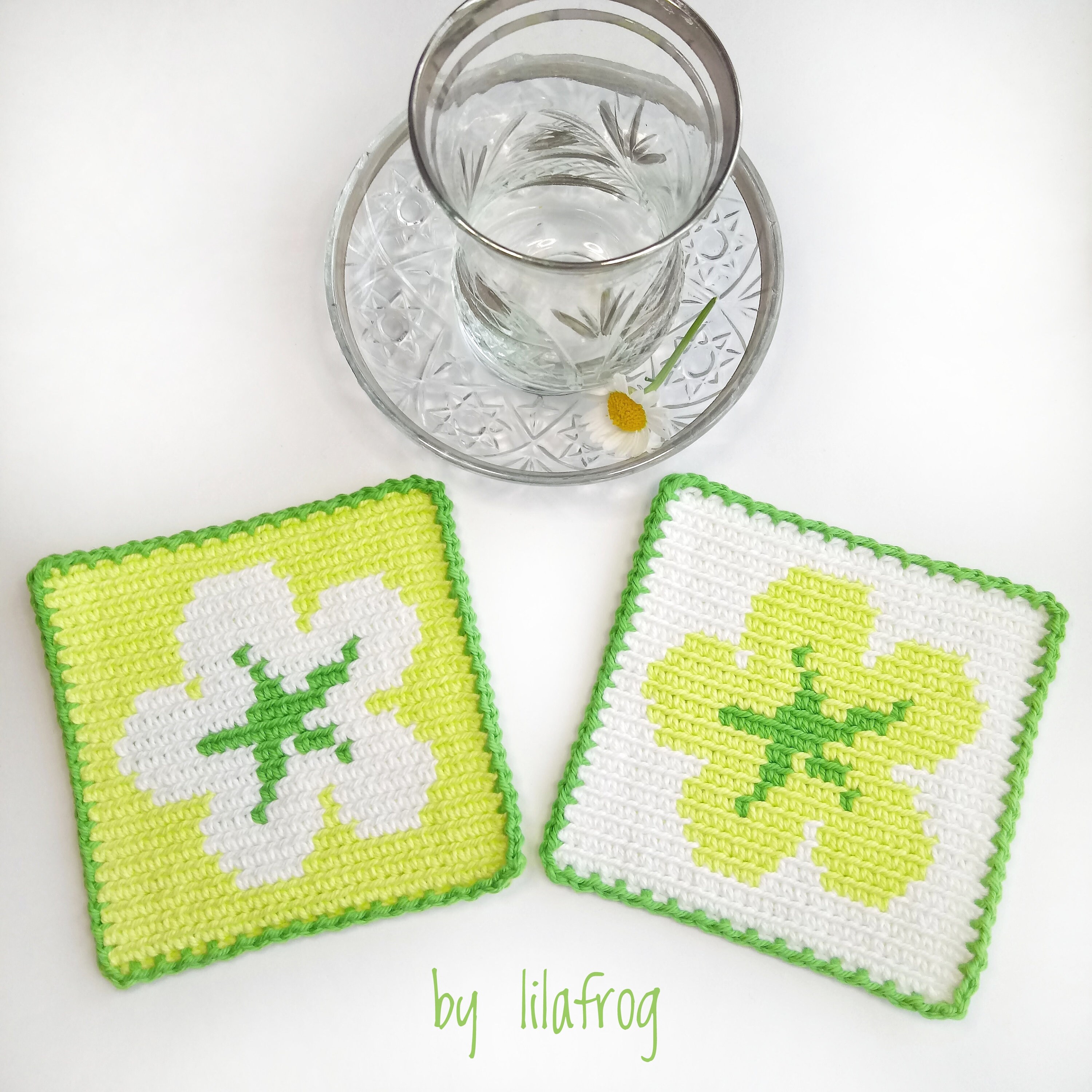 Tapestry Crochet Coaster Sakura Flower, Crochet Coaster Flower, Cute ...