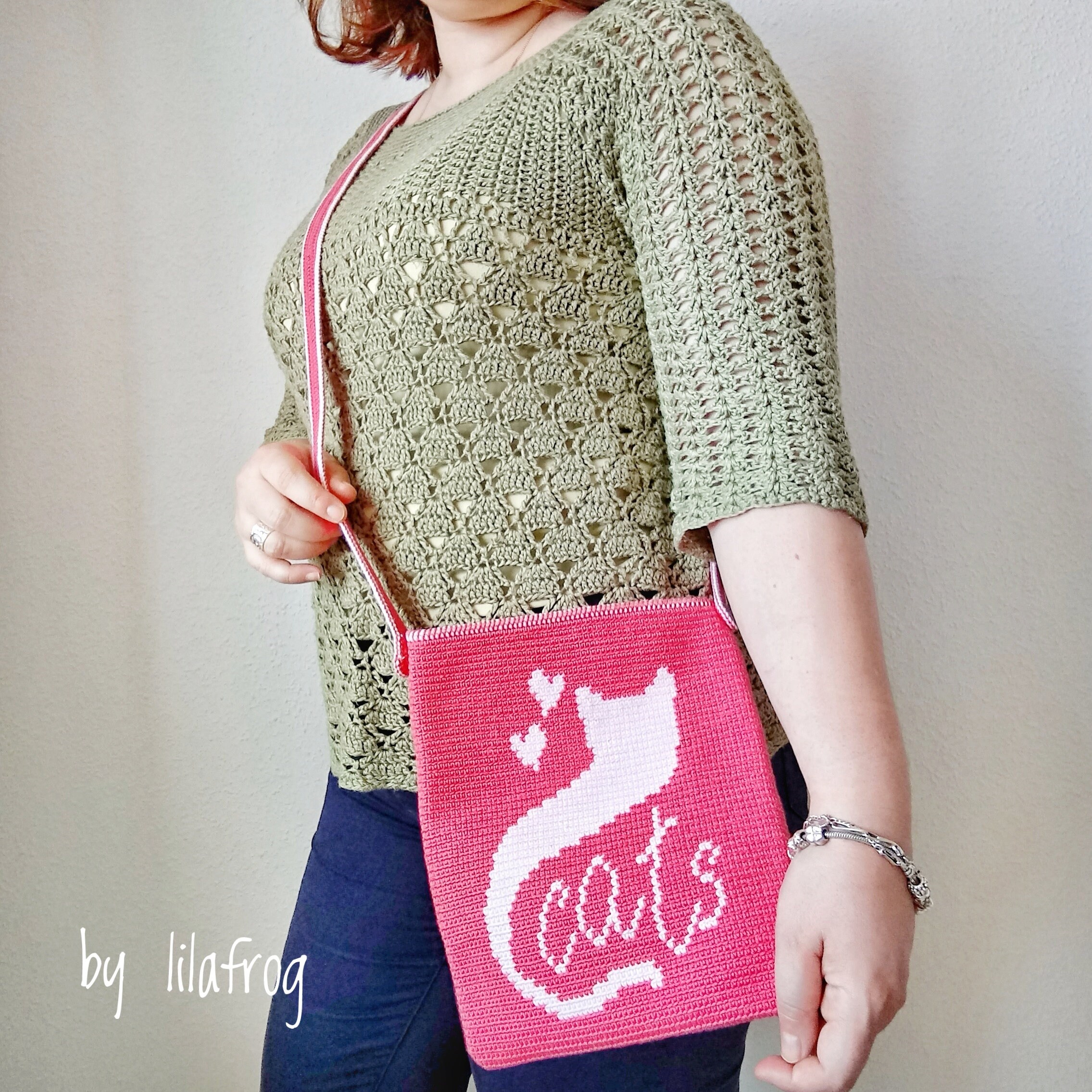 Tapestry Crochet Cat Bag Crochet Bag Cat Crossbody Crochet - Etsy