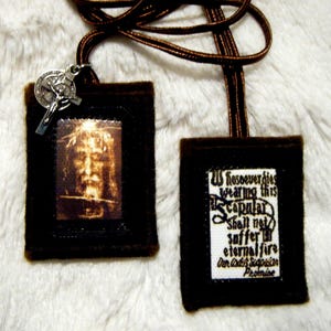 Holy Face Brown Scapular - Etsy
