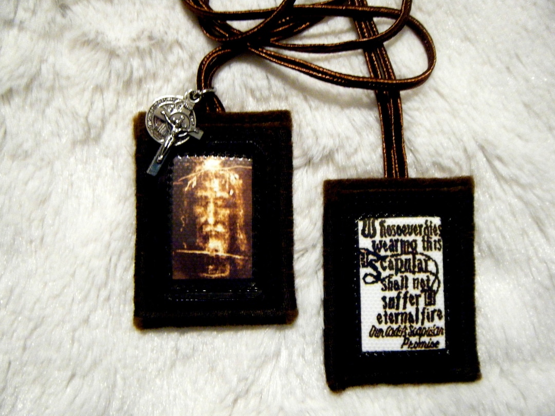 Holy Face Brown Scapular - Etsy
