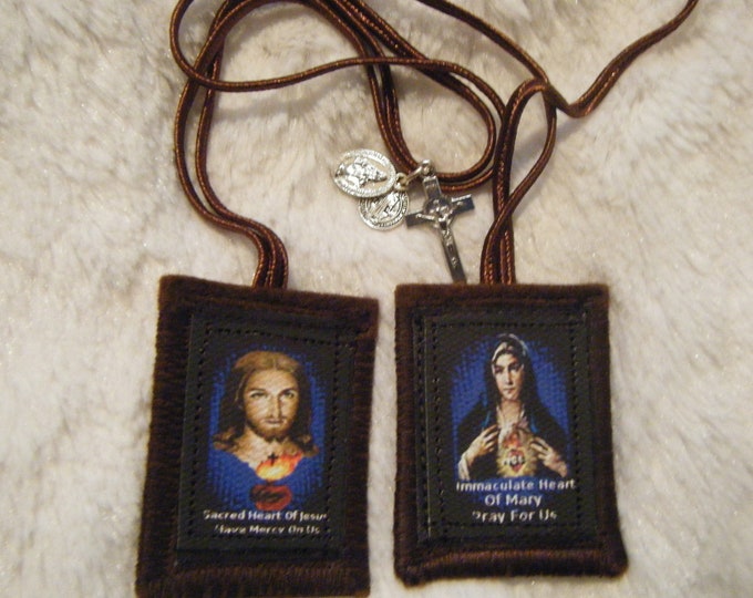 Vintage French Detente Embroidered Scapular Keepsake Silk - Etsy