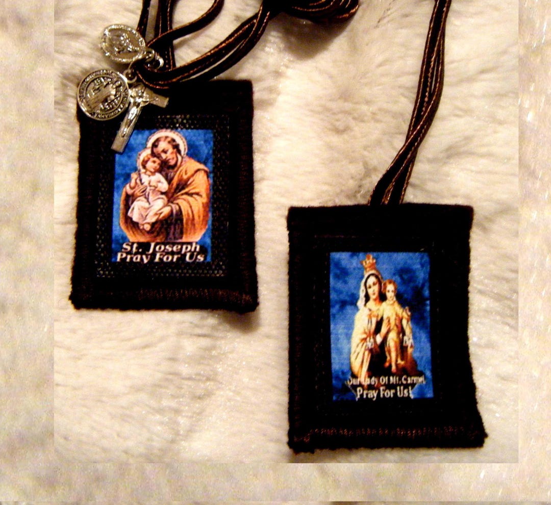 St. Joseph Brown Scapular 100% Wool Made in USA - Etsy