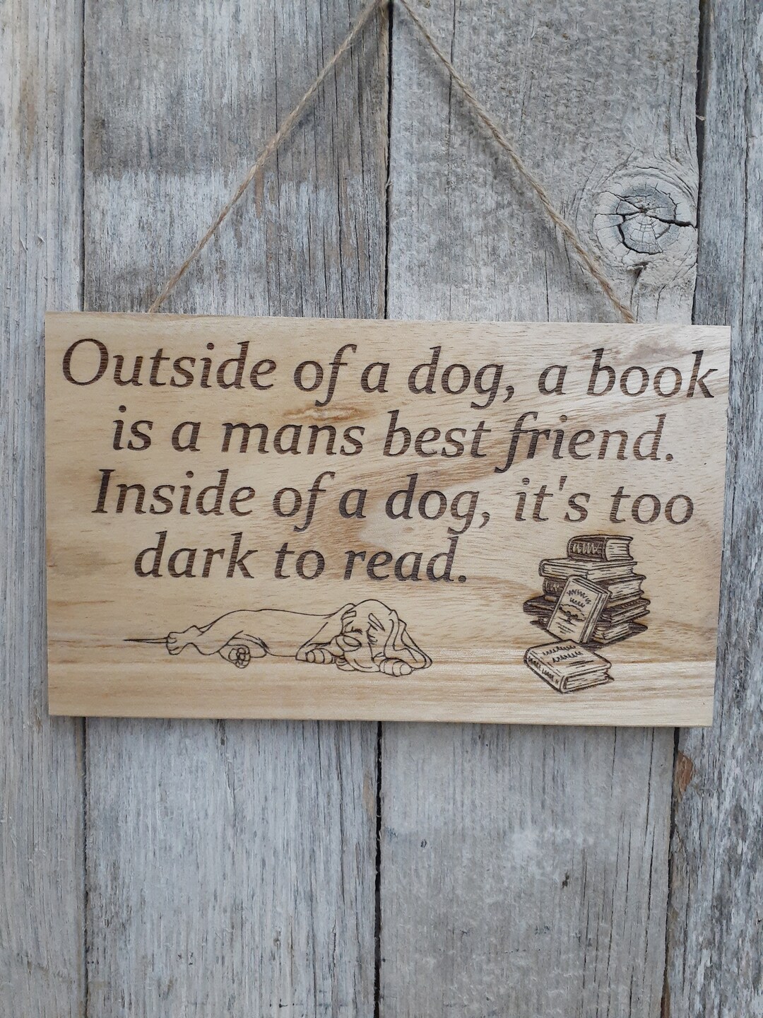 Custom Engraved Wood Sign. Two Sided Wall Hanging. Laser Engraved ...