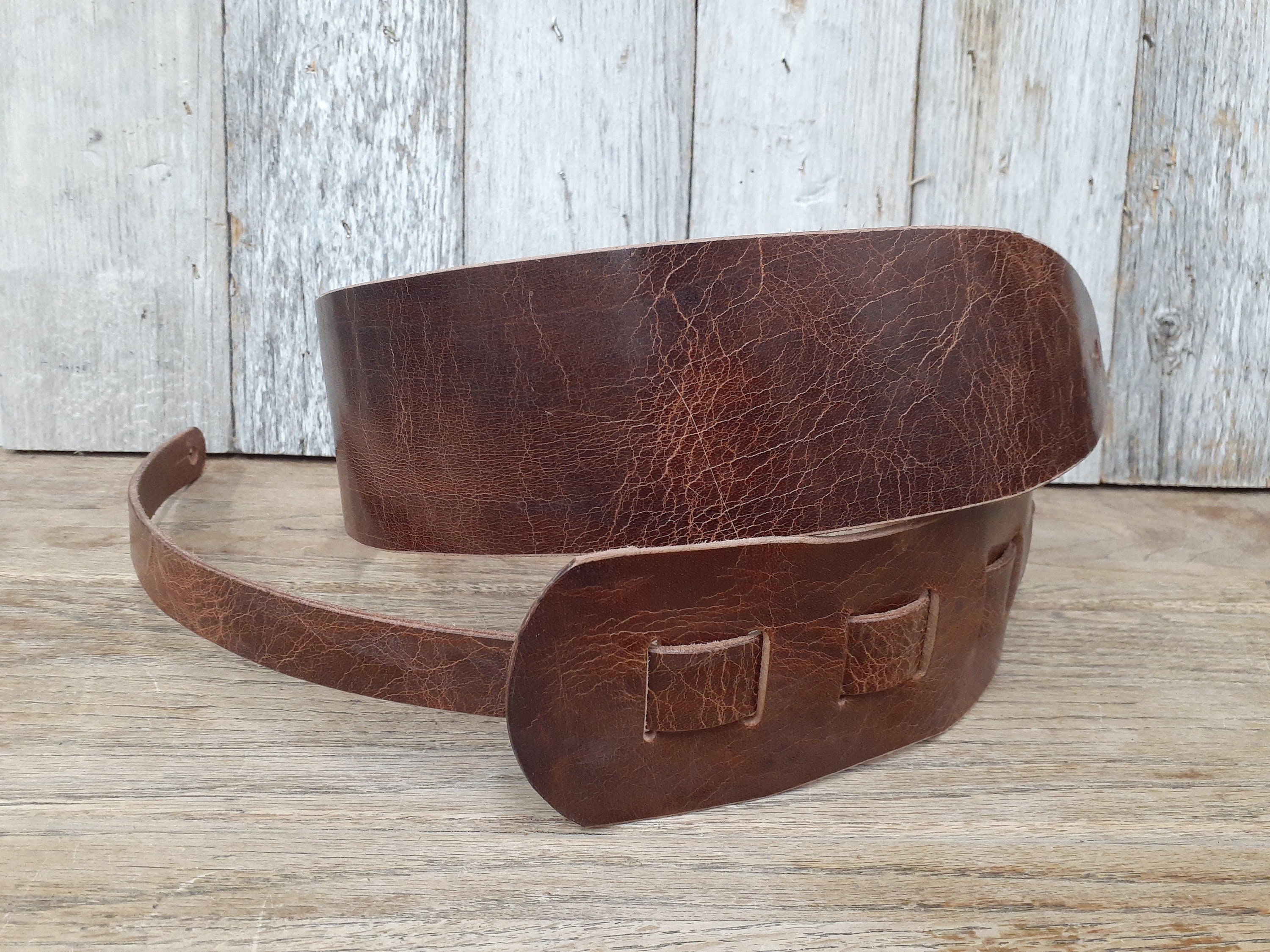 BISON Leather Guitar Strap. Customized Leather Strap. - Etsy