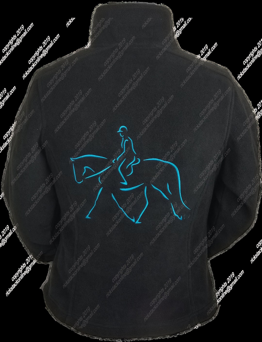 Embroidered Horse Fleece Jacket.....english Show Horse...horse Lover ...