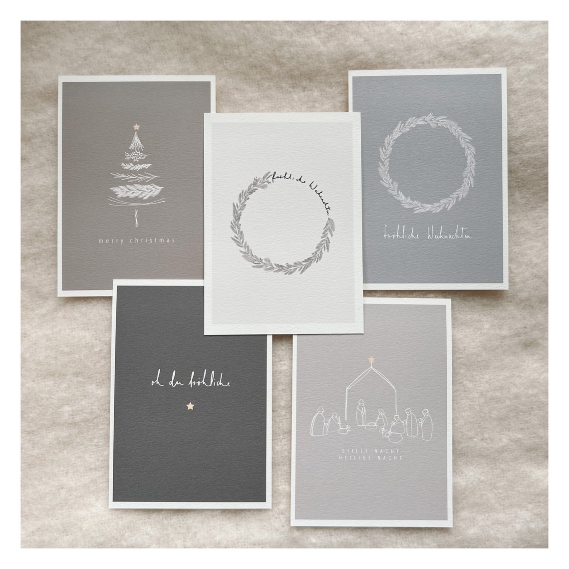 Simple Christmas Card Set | Christmas Card Set | Christmas Cards ...