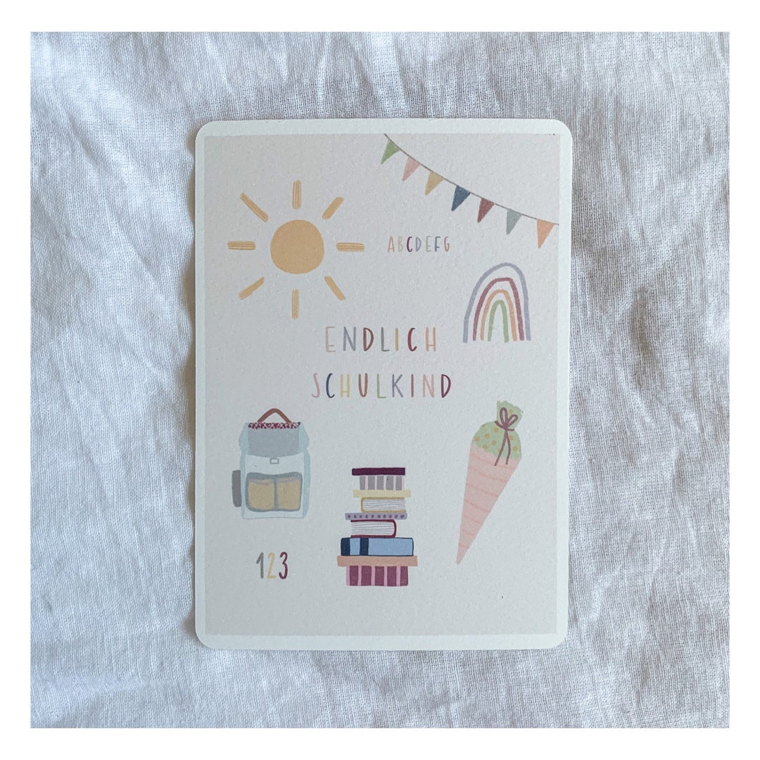 Finally a Schoolchild | Card for the Start of School | School ...