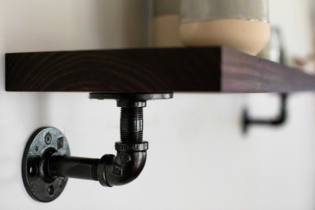 Pipe Bracket Shelves, Industrial Pipe "l" Brackets, Custom Length and ...