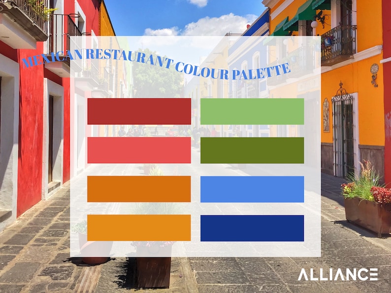 Mexican Restaurant Colour Palette - Etsy