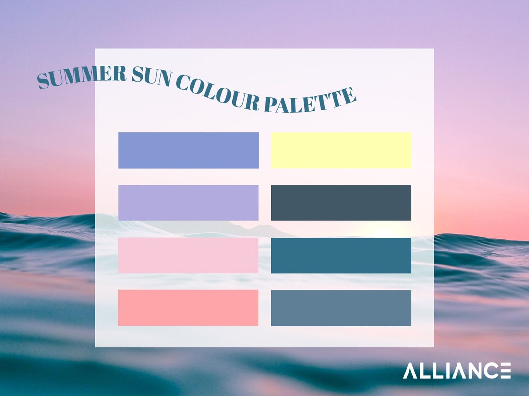 Summer Sun Colour Palette - Etsy