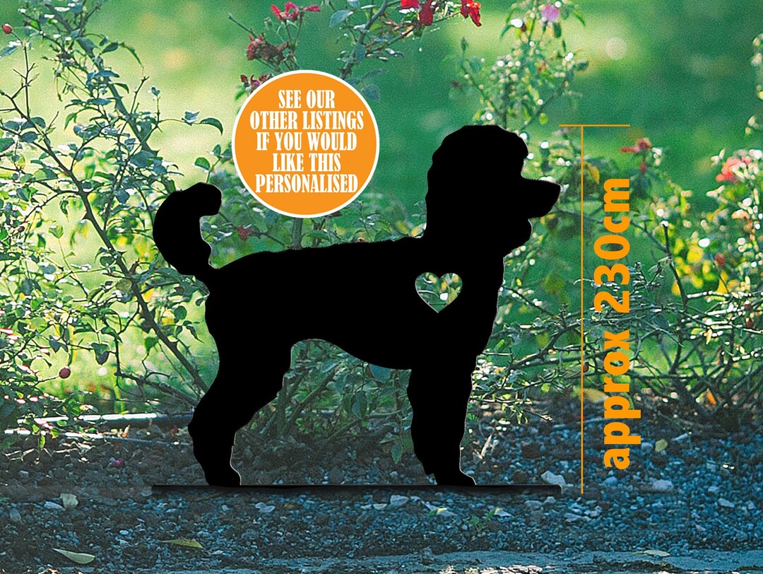 Standard Poodle Metal Garden Gift, Poodle Gift, Poodle Memorial, Pet ...