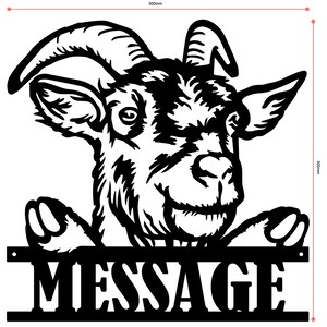 Goat Metal Wall Art, House Sign, Goat Gifts, Business Sign ...