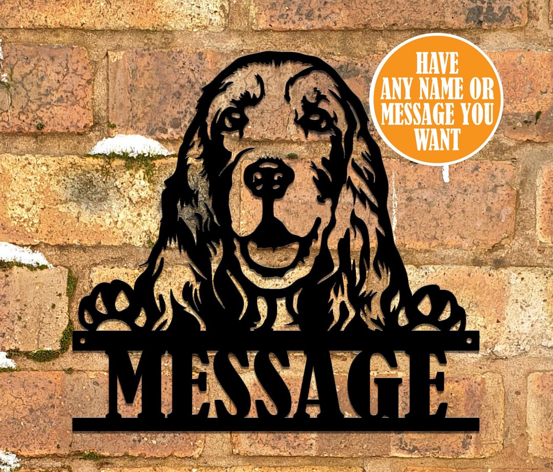 Cocker Spaniel Metal Wall Art, Cocker Spaniel House Sign, Spaniel Pet ...