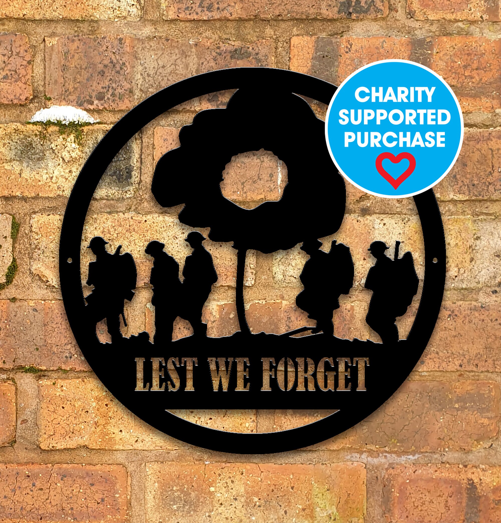 Remembrance LEST WE FORGET Metal Wall Art Man Cave Home Bar - Etsy.de