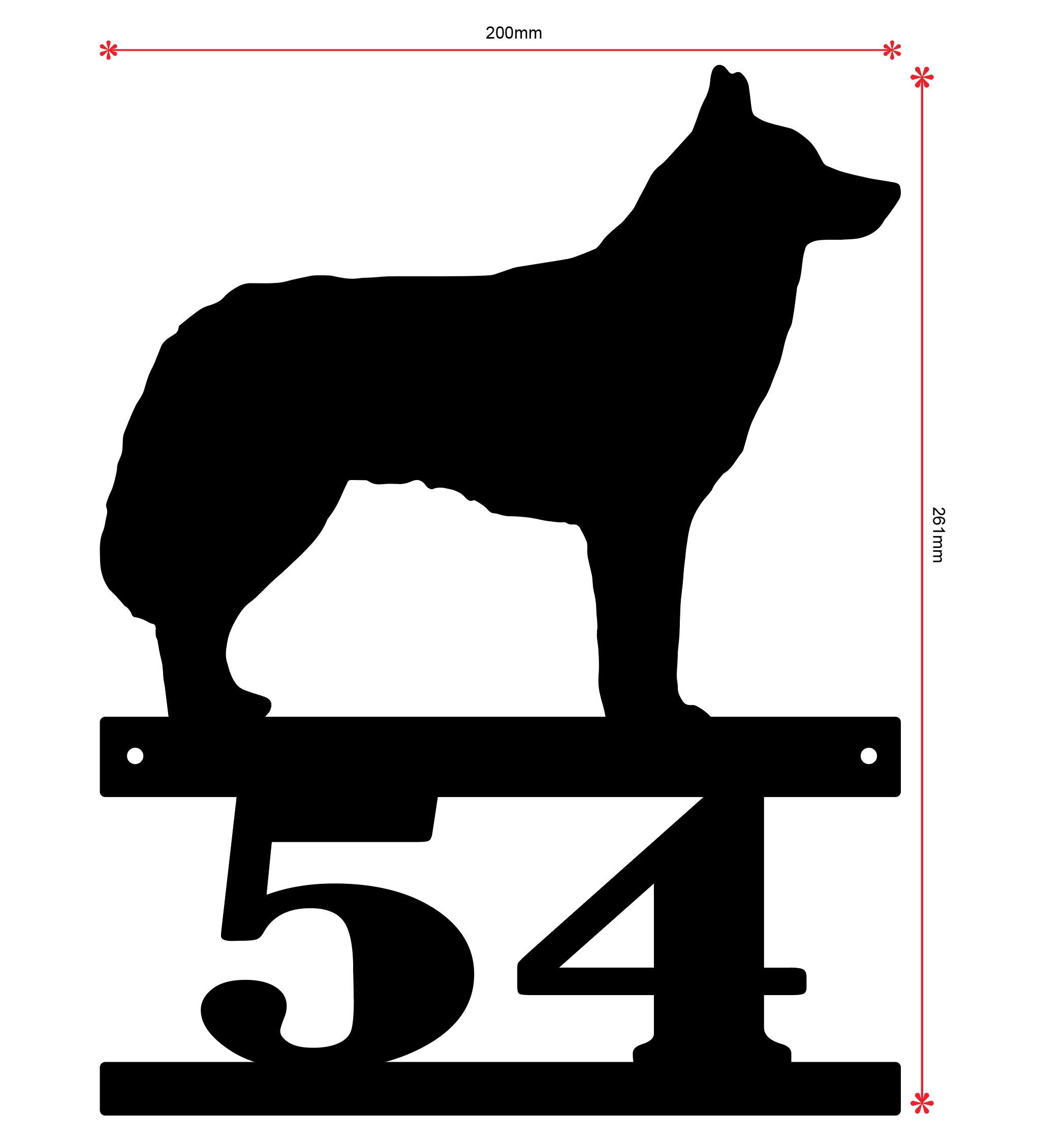 Siberian Husky Metal House Number available in 2 Sizes - Etsy UK