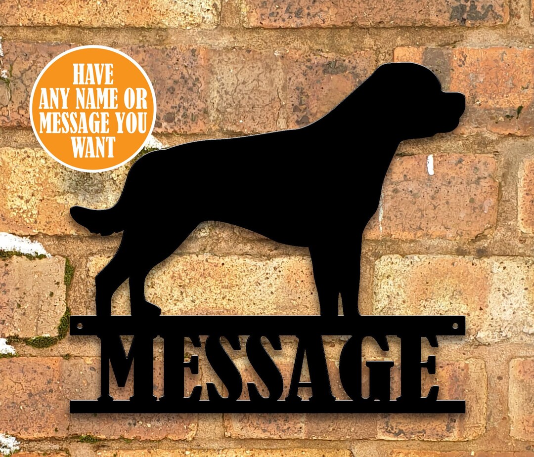 Rottweiler with Tail Metal Art, Rottweiler House Sign, Rottweiler Pet ...