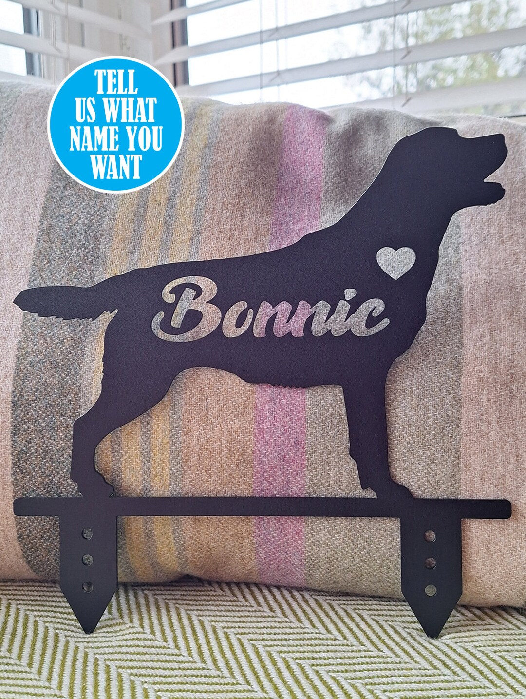 Labrador Metal Garden Gift, Personalised Labrador Gift, Pet Memorial ...